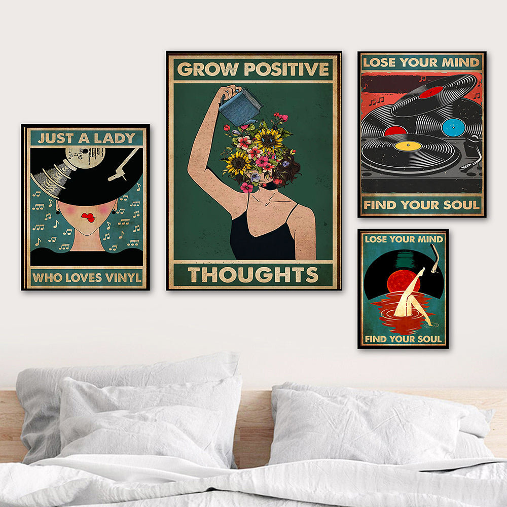 Grow Positive Thoughts Poster – Mantra Zen